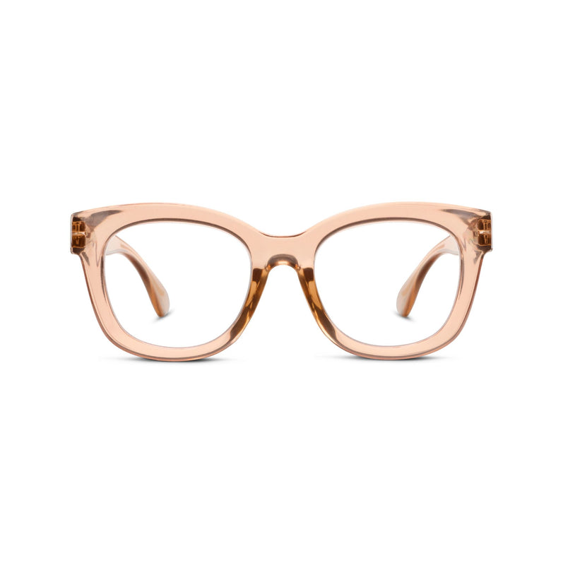 Center Stage Blue Light Glasses From Peepers Tan Reading 250